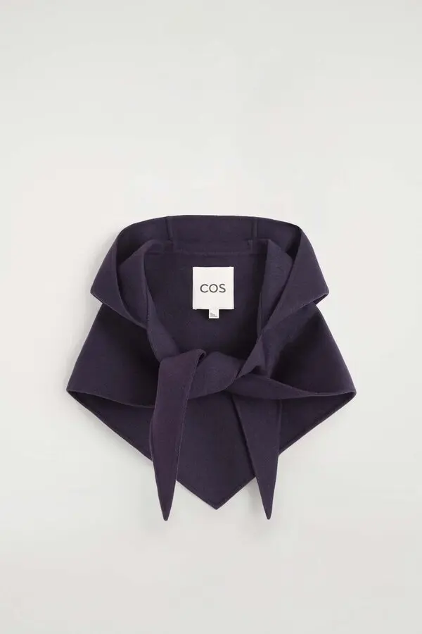 Cos Double-faced Wool-blend Hood - Purple