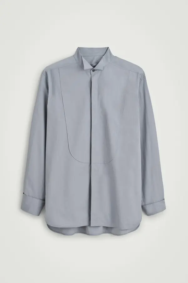 Cos Bib-front Cotton Shirt