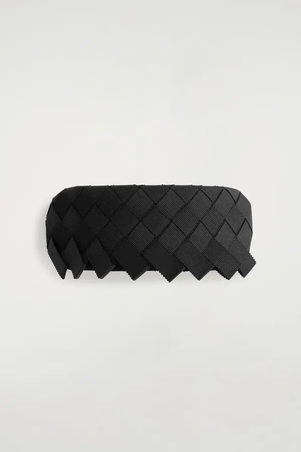 Cos Woven Grosgrain Headband - Black