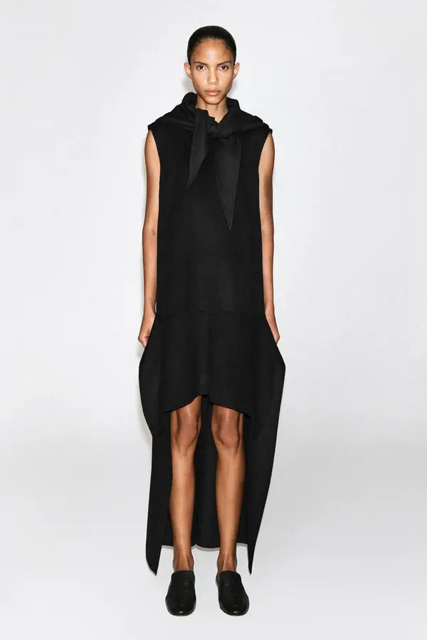 Cos Dropped-waist Double-faced Wool Dress