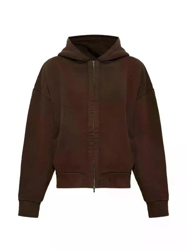 ENTIRE STUDIOS Thermal Zip-up Hoodie - Brown