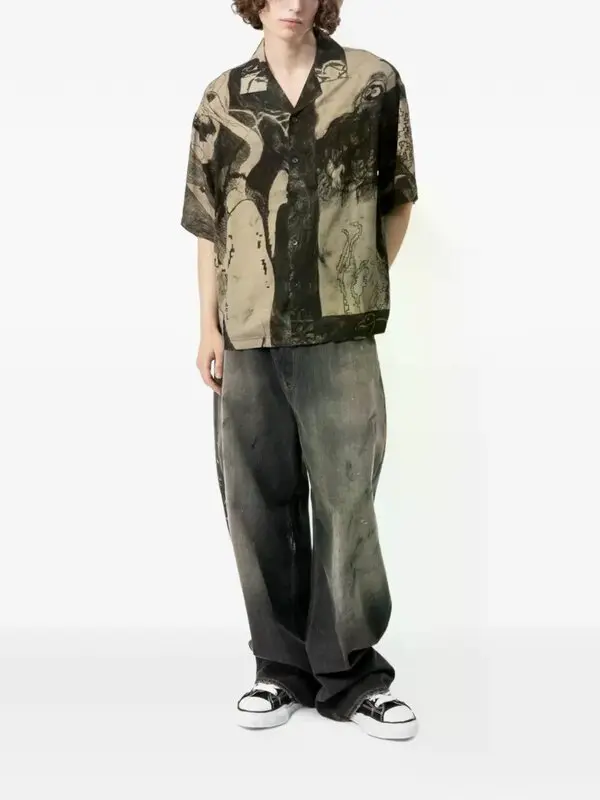 DOMREBEL Extrovert Sketch-print Shirt