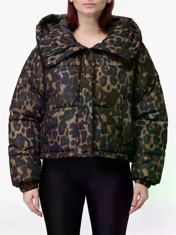 SAVE THE DUCK Leopard-print Puffer Jacket