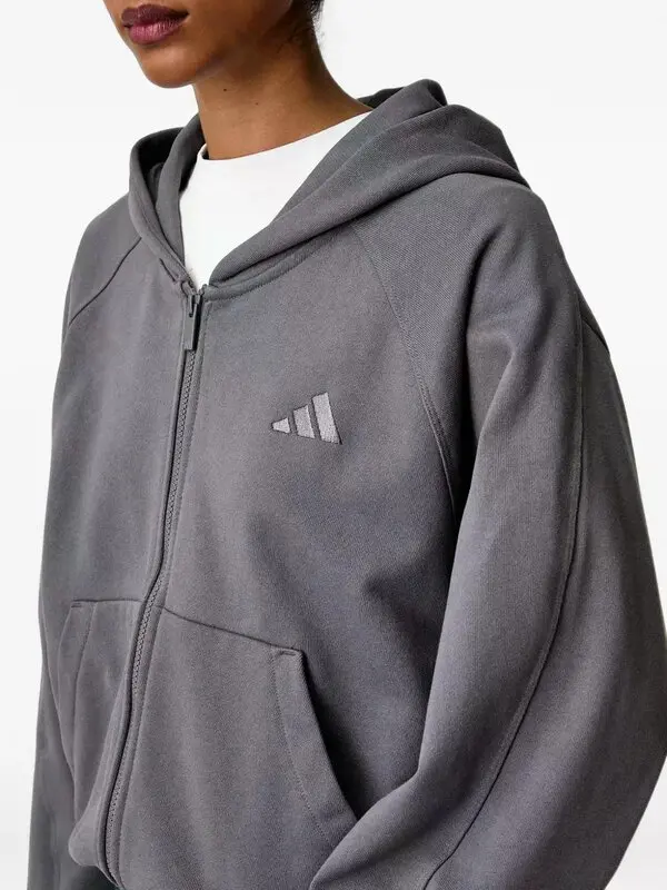 Adidas Kit Logo-embroidered Zip-up Hoodie