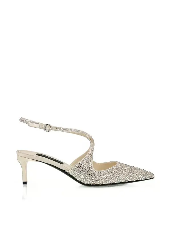 Philipp Plein Slingback Shoes Strass - Neutrals