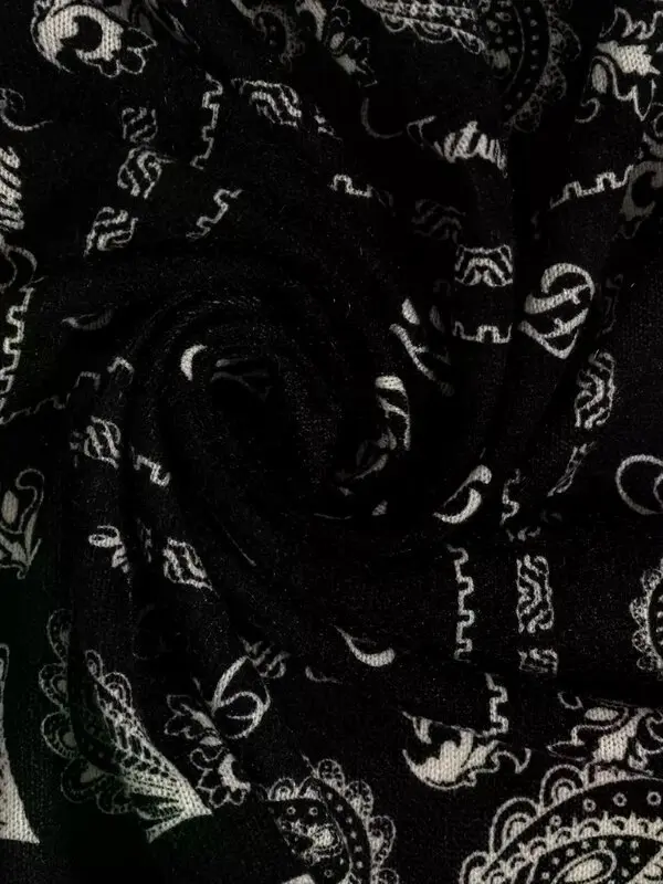 From Future Paisley-motif Fringed Scarf