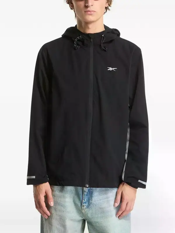 REEBOK Logo-print Lightweight Windbreaker - Black