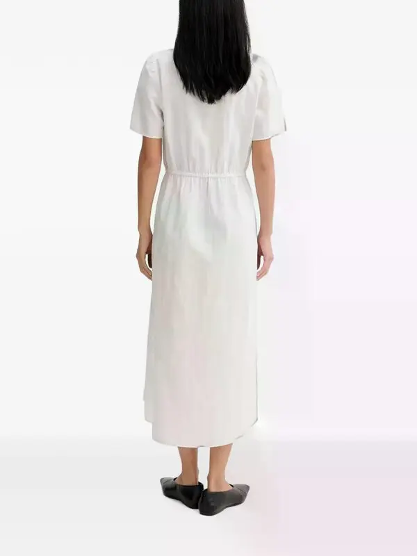 Marc O'polo Button-up Drawstring Flared Midi Dress