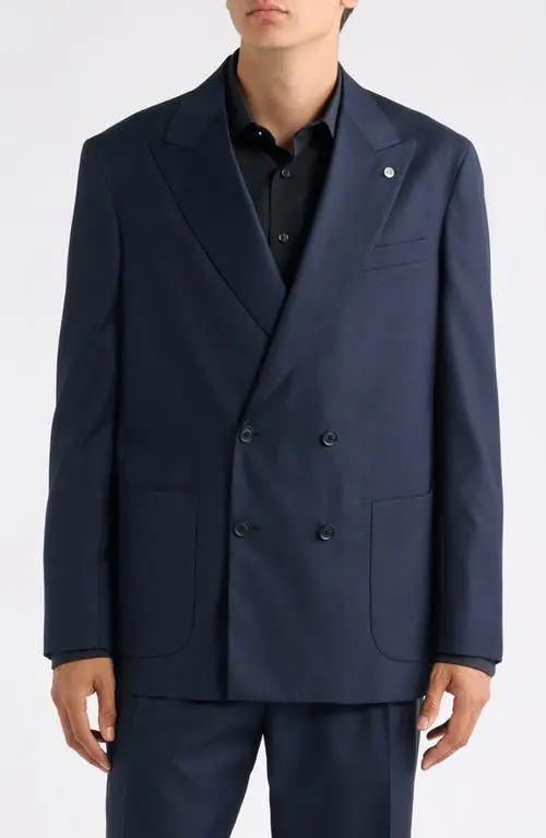 ALLSAINTS Tango Double Breasted Plaid Wool Suit