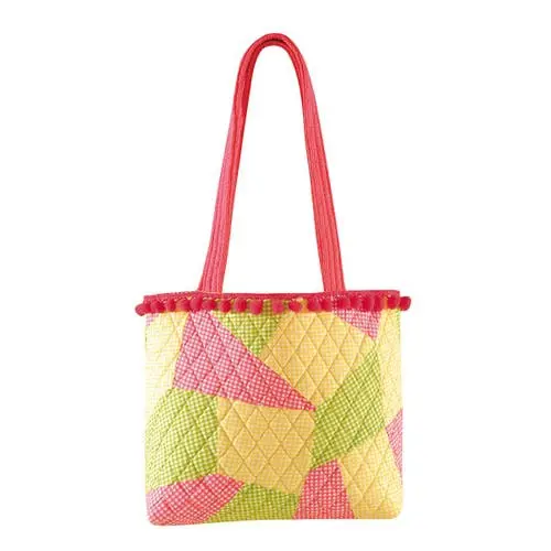 C&F HOME Patch Ruffle Tote - Pink