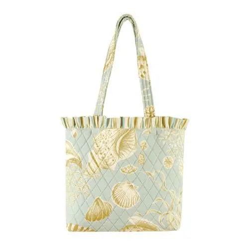C&F HOME Natural Shell Tote - Blue