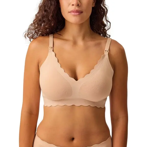 KINDRED BRAVELY Barebond Cotton Maternity & Nursing Bra - Sand