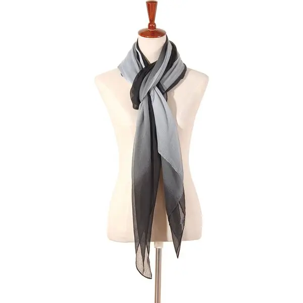 C&F HOME Gray Scarf/wrap - Black