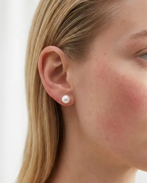 JOEY BABY Minimalist Pearl Stud Earrings