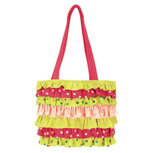 C&F HOME Polka Ruffle Tote - Yellow