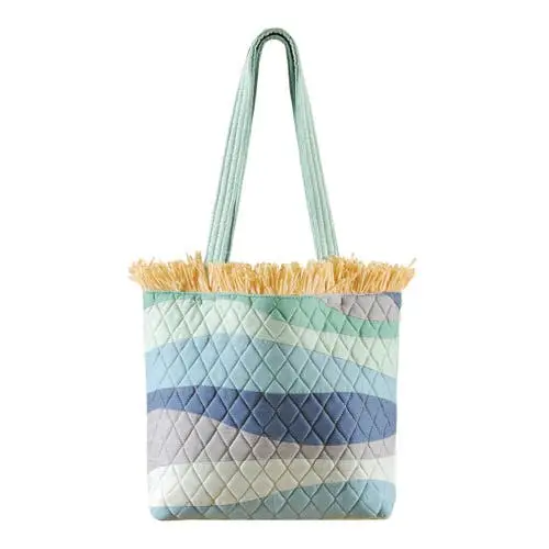 C&F HOME Ocean Waves Ruffle Tote - Blue