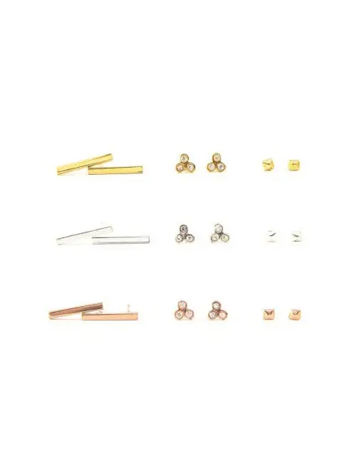 FAIR ANITA Mini Stud Set - Brass
