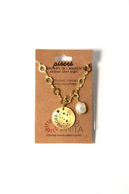 FAIR ANITA Zodiac Star Sign Necklacepisces
