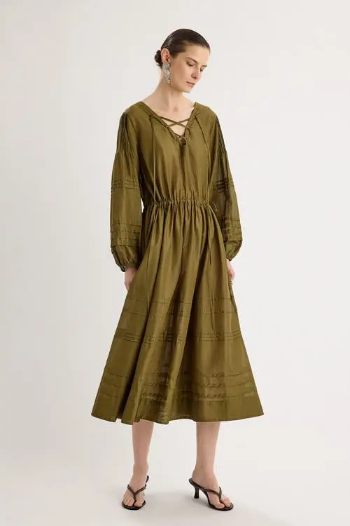 Merlette Leonora Dress - Olive