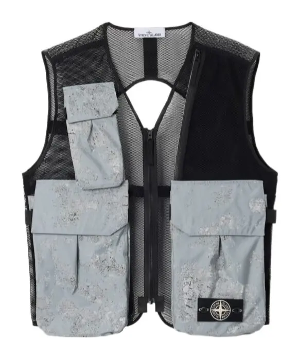 Stone Island Vest With Multiple Pockets And Utility Loops