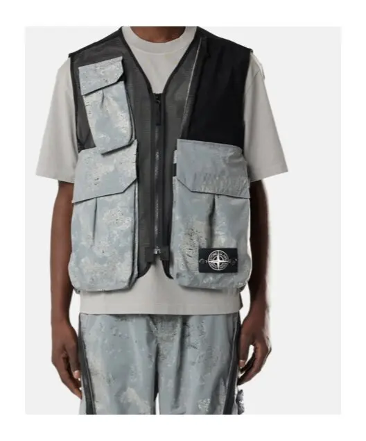 Stone Island Vest With Multiple Pockets And Utility Loops