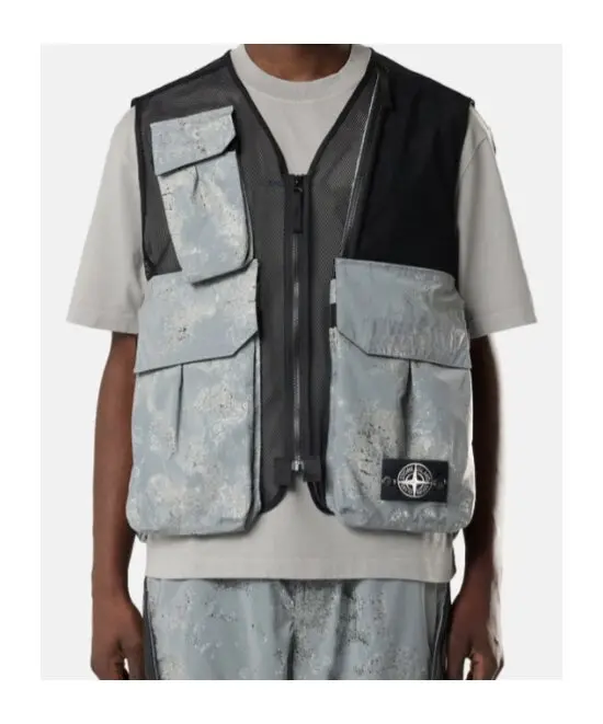 Stone Island Vest With Multiple Pockets And Utility Loops