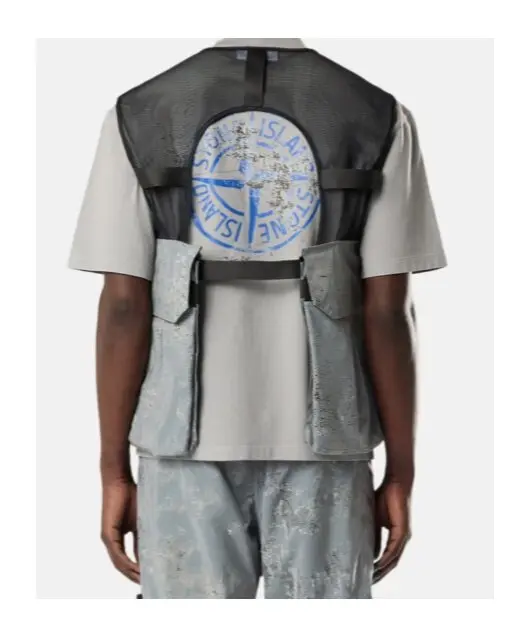 Stone Island Vest With Multiple Pockets And Utility Loops