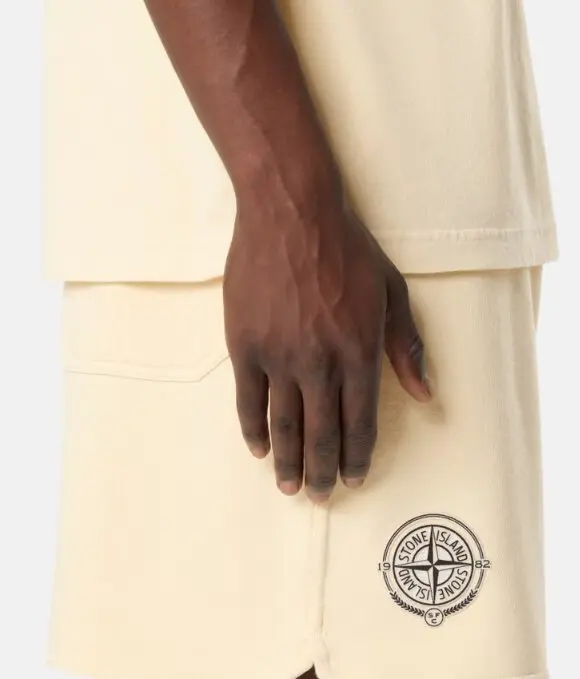Stone Island Loose-wide-leg-fit Shorts With Drawstring Waistband