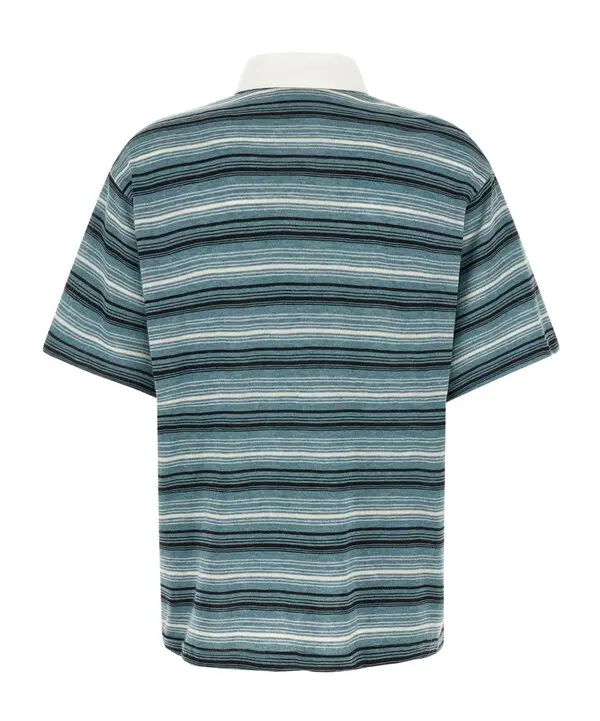 SONG FOR THE MUTE Striped Short-sleeve Polo Shirt