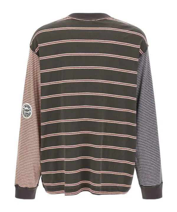 SONG FOR THE MUTE Striped Long-sleeve Knit Top