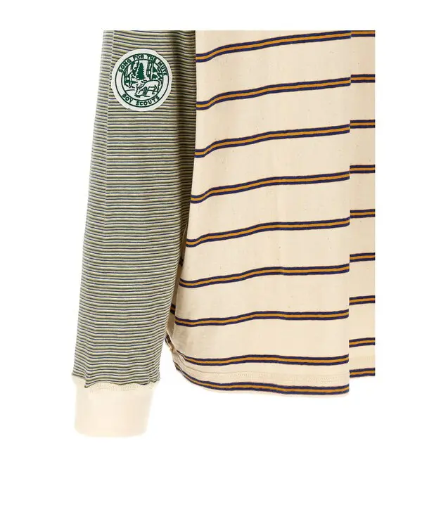 SONG FOR THE MUTE Striped Long-sleeve Knit Top