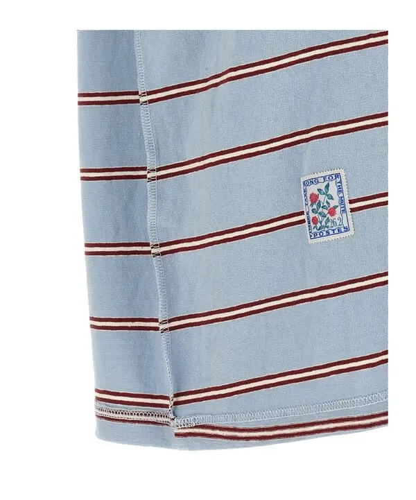 SONG FOR THE MUTE Striped Crew-neck T-shirt