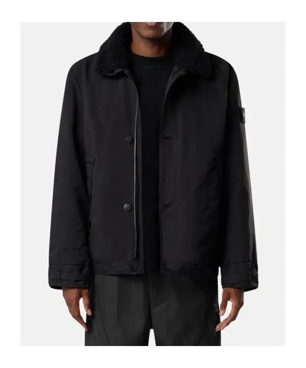 Stone Island Padded Fleece-collar Jacket