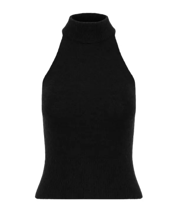 ROBERTO COLLINA Sleeveless Turtleneck Knit Top