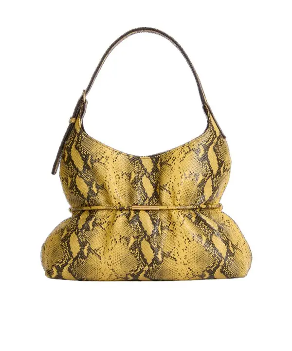 Balmain Sphynx Medium Bag In Python-effect Leather