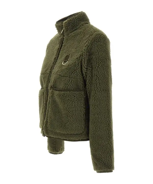 Barbour Fleece Zip-up Stand Collar Jacket - Green