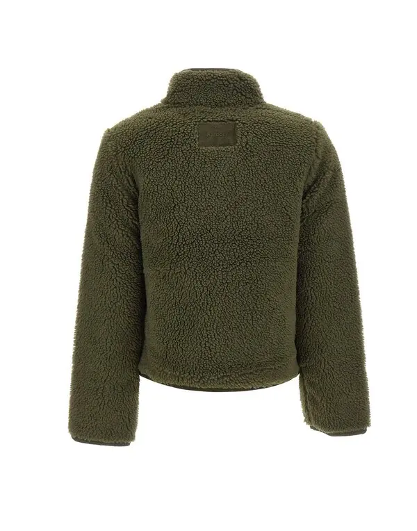 Barbour Fleece Zip-up Stand Collar Jacket - Green