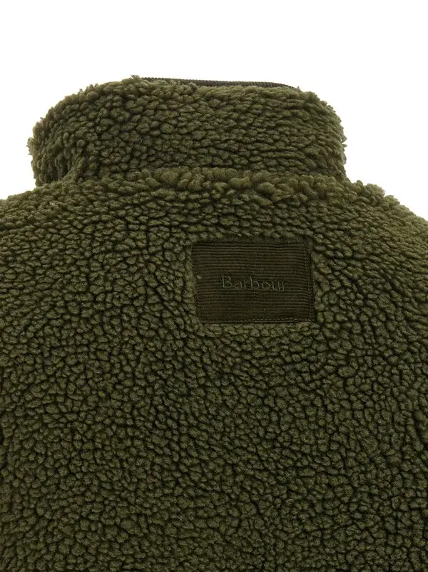 Barbour Fleece Zip-up Stand Collar Jacket - Green