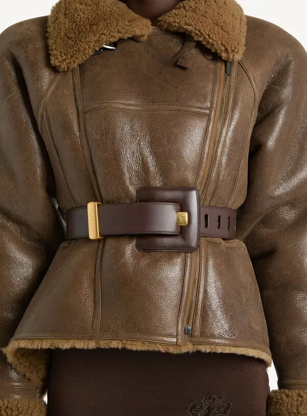 Balmain Anthem Large Smooth Leather Belt