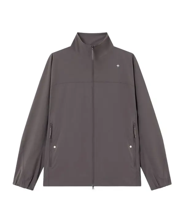 Stone Island Loose-fit Zip-up Overshirt With Drawcord Hem