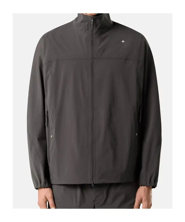 Stone Island Loose-fit Zip-up Overshirt With Drawcord Hem
