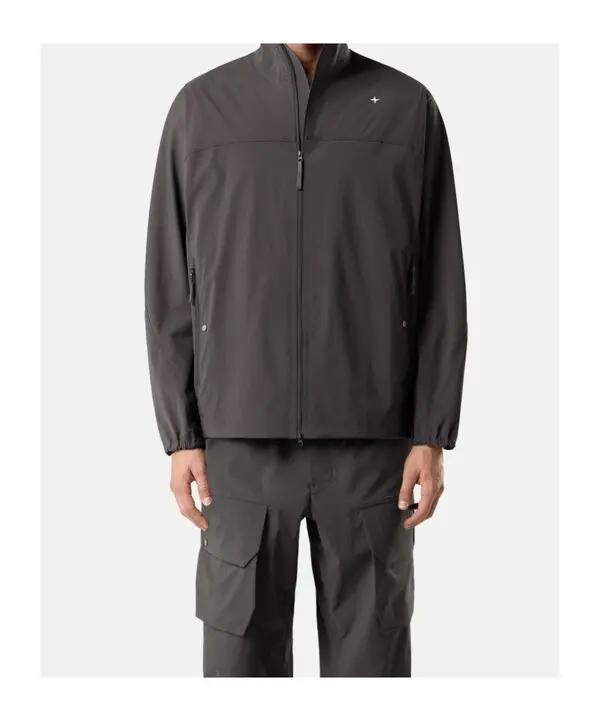 Stone Island Loose-fit Zip-up Overshirt With Drawcord Hem