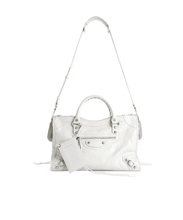 Balenciaga Sac Le City Moyen In Blanc Optique