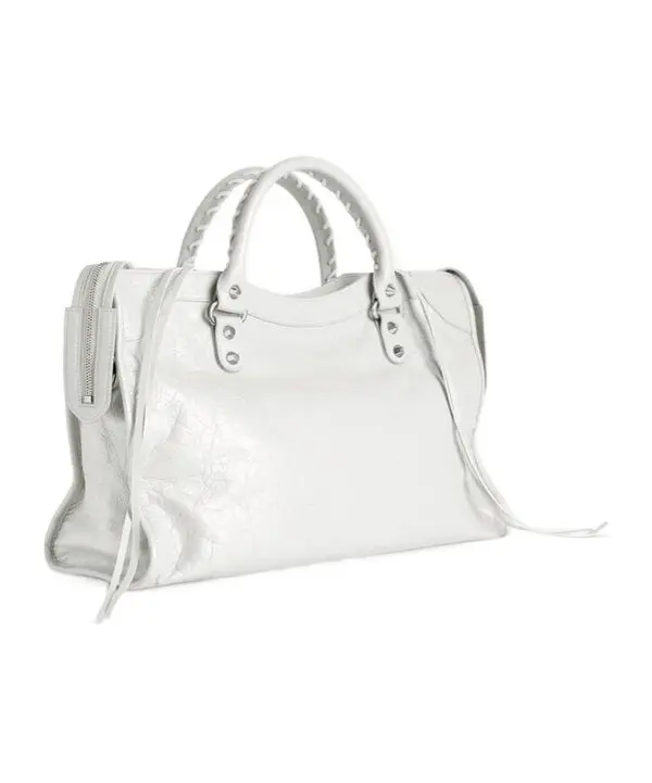 Balenciaga Sac Le City Moyen In Blanc Optique