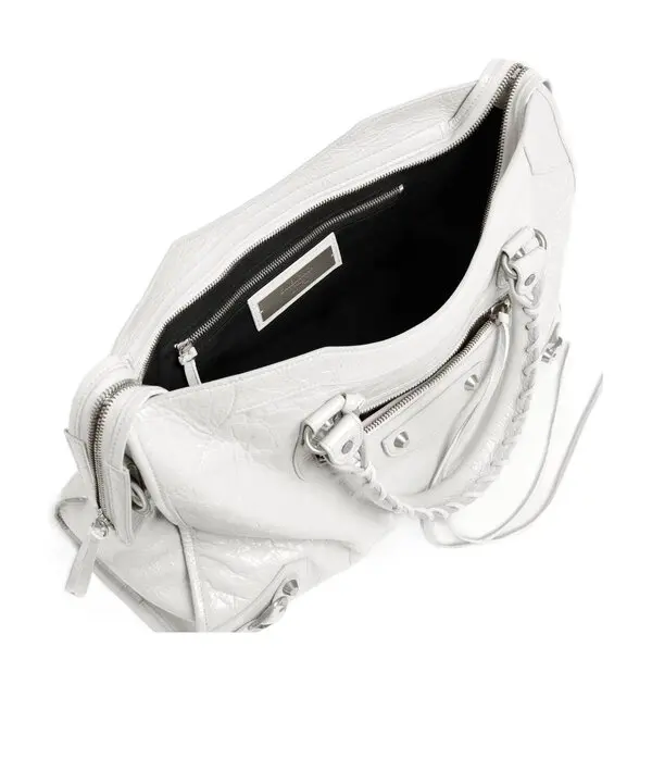 Balenciaga Sac Le City Moyen In Blanc Optique