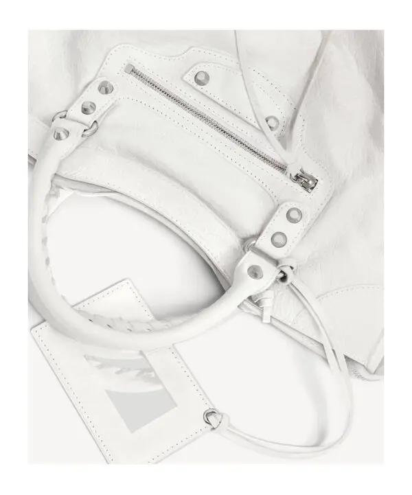 Balenciaga Sac Le City Moyen In Blanc Optique