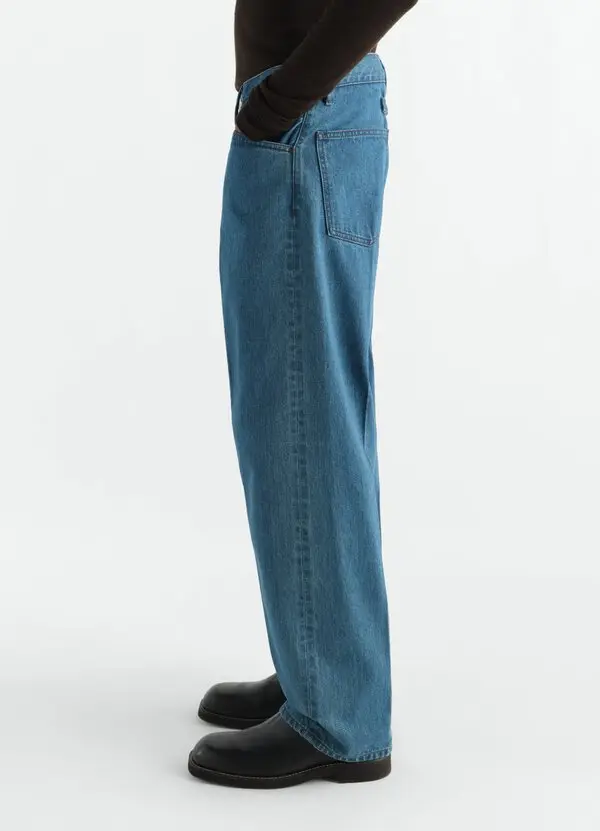 LEMAIRE Straight Five-pocket Pants In Indigo Selvedge Denim - Denim Indigo
