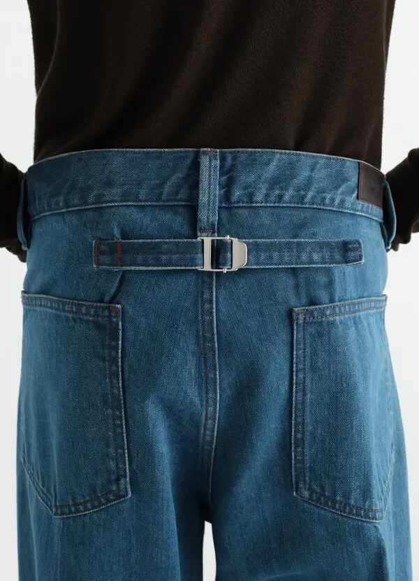 LEMAIRE Straight Five-pocket Pants In Indigo Selvedge Denim - Denim Indigo