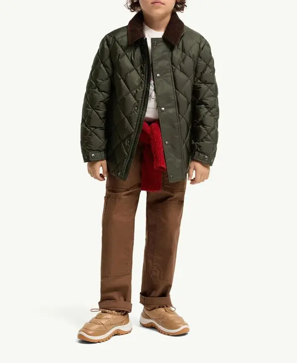 Moncler Fruzan Diamond-quilted Down Shirt Jacket
