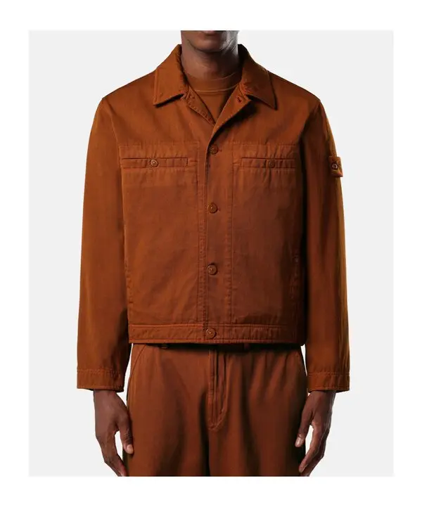 Stone Island Coach Jacket With Anti-drop Finish